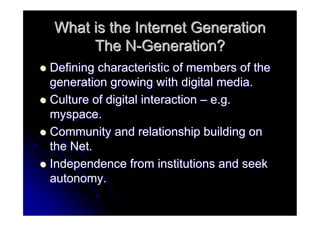 The Internet Generation | PDF
