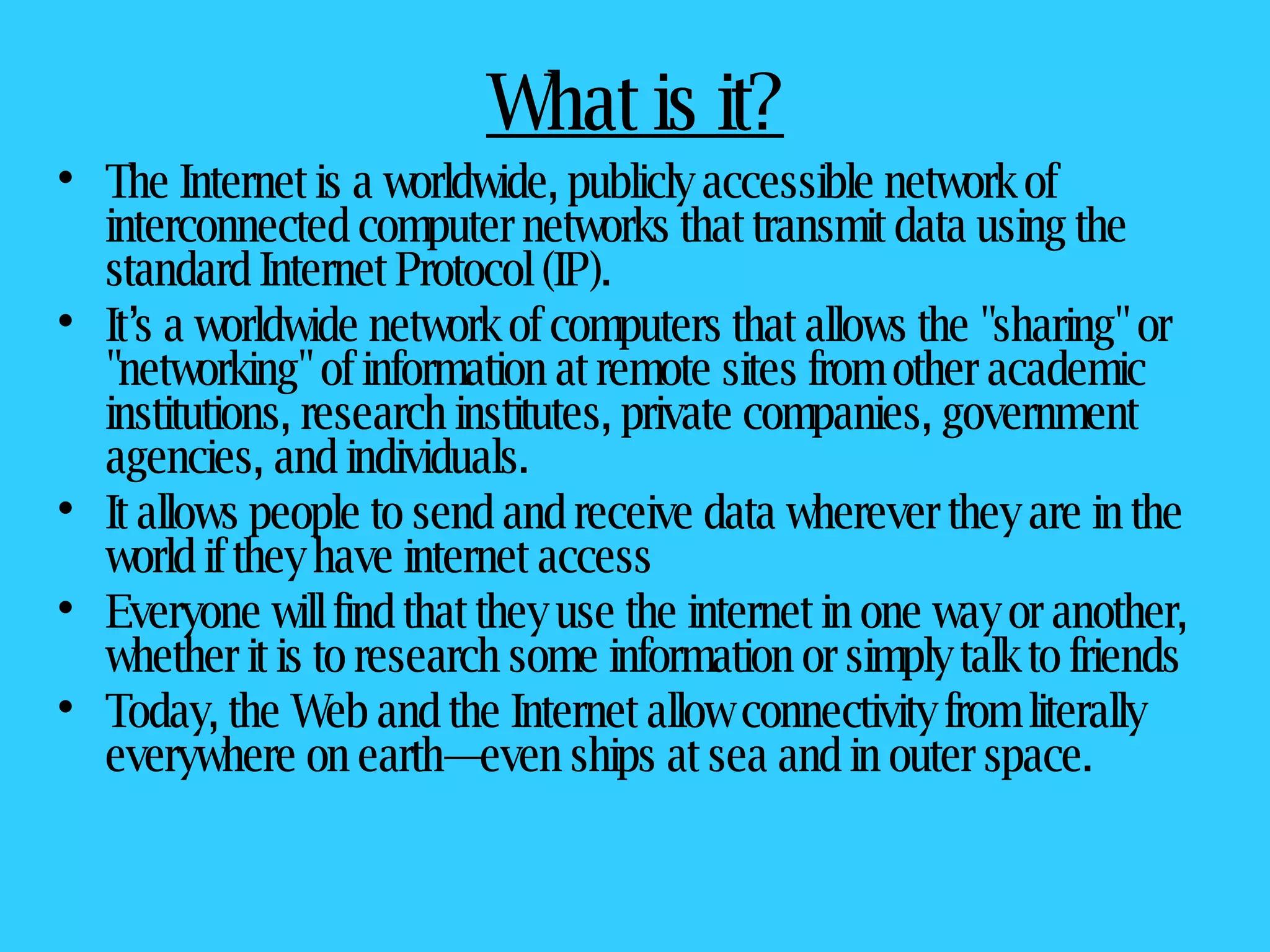 The Internet Presentation | PPT