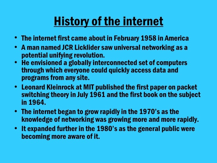 The Internet Presentation