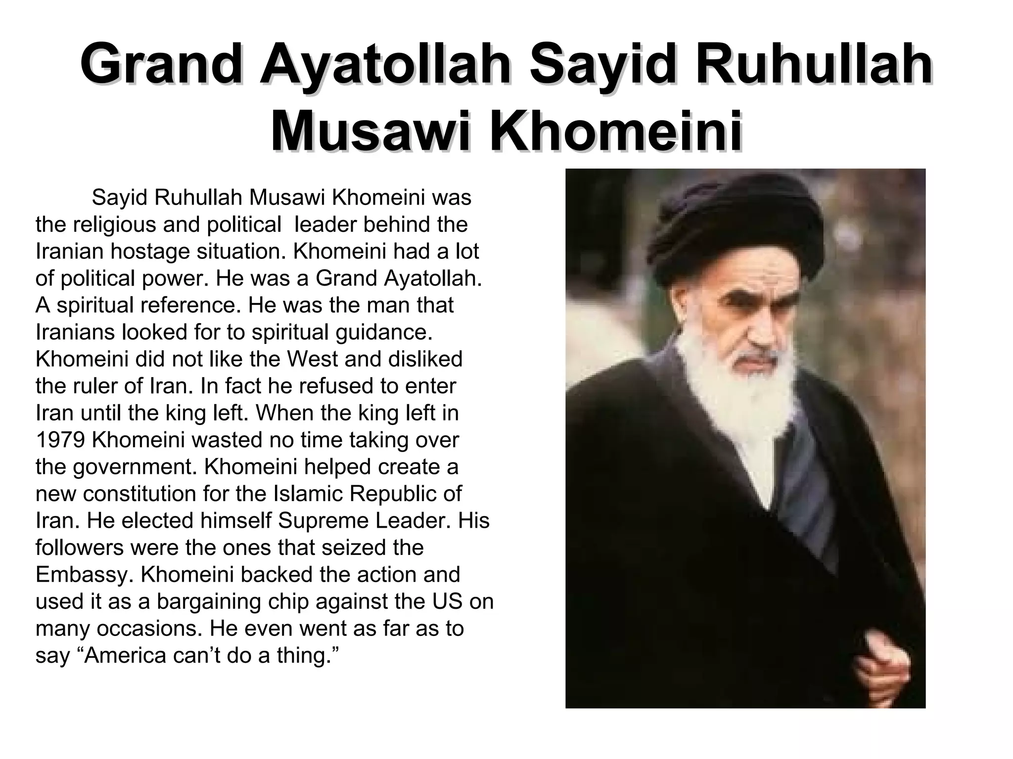 The Iranian Hostage Crisis | PPT