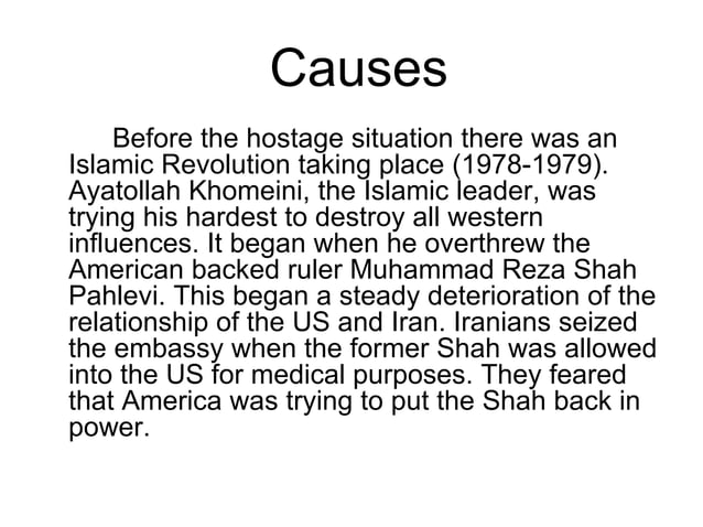 The Iranian Hostage Crisis | PPT | Political Issues & policy | Politics