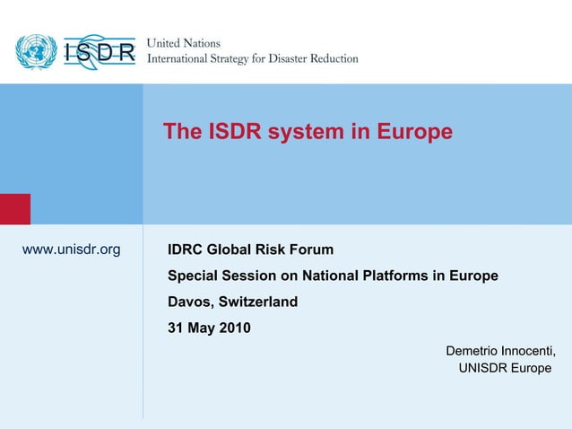 The ISDR system in Europe | PPT | Europe Travel | Travel Locations