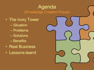 The Ivory Tower: The Knowledge Management Fable | PPT
