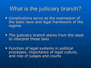 The judiciary branch | PPT