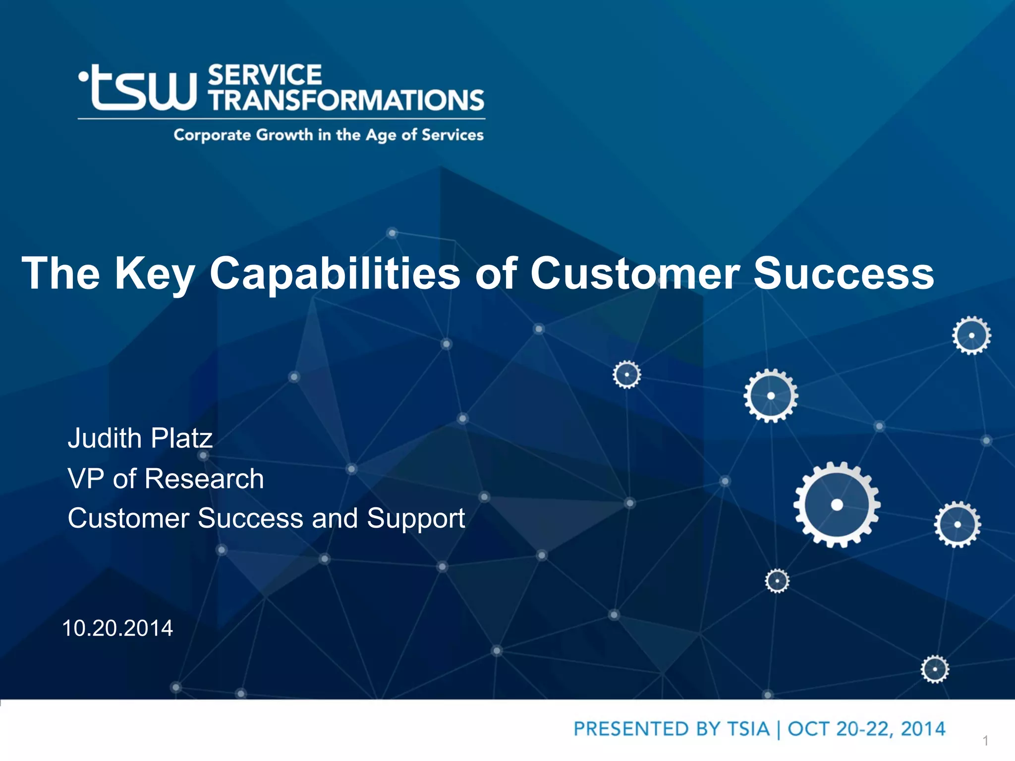 TSIA's Key Capabilities of Customer Success | PDF | Sales | Business