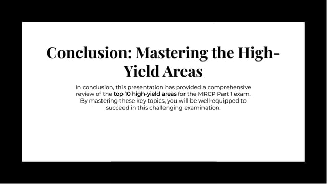 Top 10 High-Yield Topics in MRCP Part 1 Examination | PDF