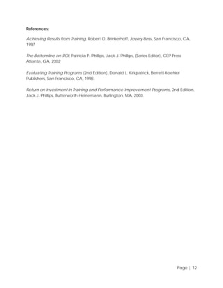 The Kirkpatrick-Phillips-Evaluation Model | PDF