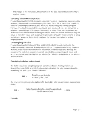 The Kirkpatrick-Phillips-Evaluation Model | PDF