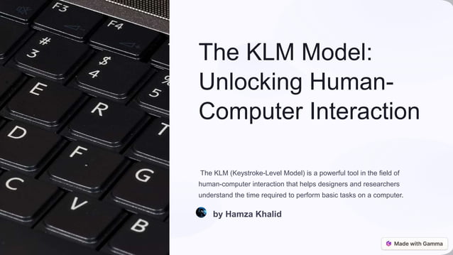 The-KLM-Model-Unlocking-Human-Computer-Interaction.pptx | Free Download