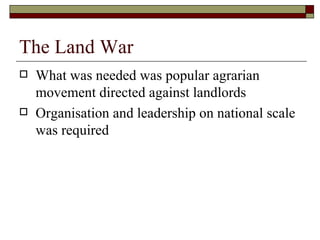 The Land League And The Land War | PPT