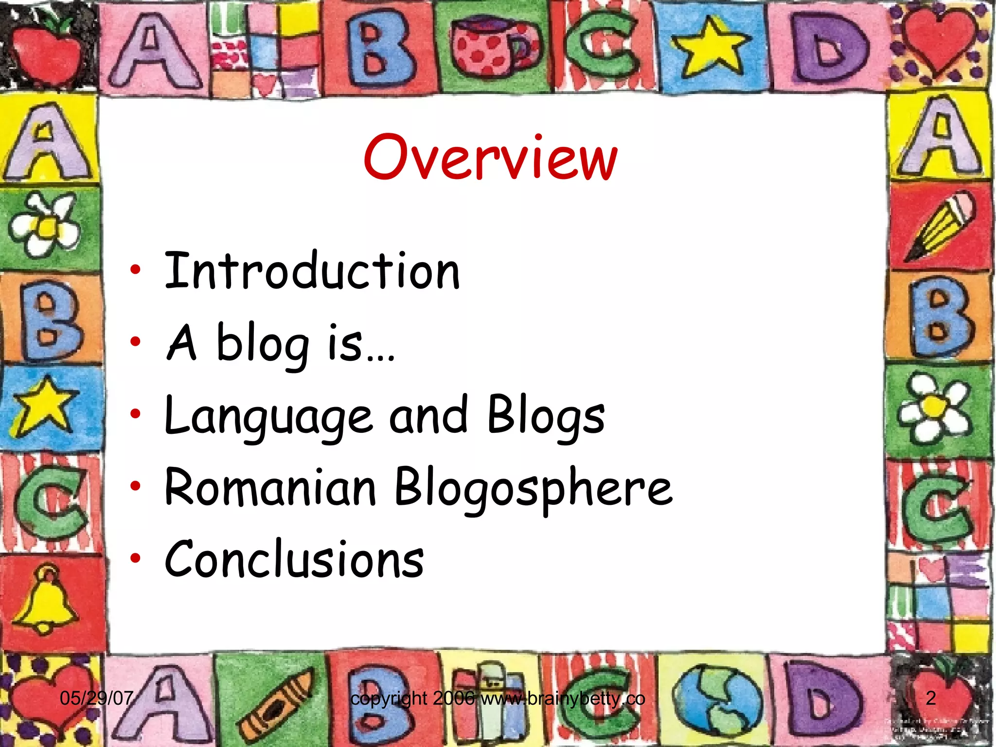 The Language Of Blogging | PPT