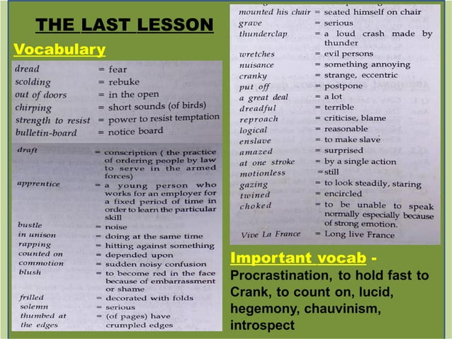 The-Last-Lesson.pptx class 12 NCERT lesson | PPTX