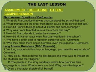 The-Last-Lesson.pptx class 12 NCERT lesson | PPTX