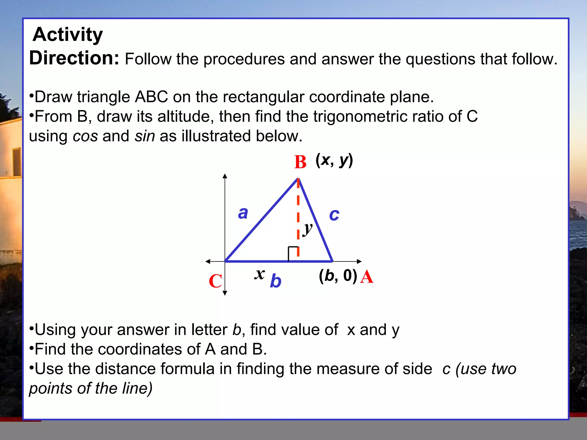 The Law of Cosines demo | PPT