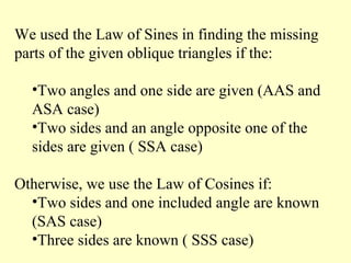The Law of Cosines demo | PPT