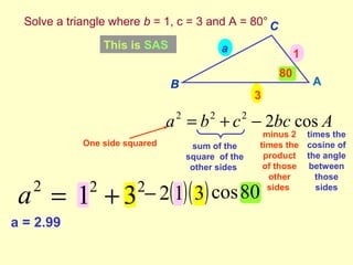 The Law of Cosines demo | PPT
