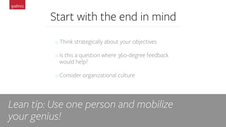 The Lean 360 - Managing Feedback with Limited Resources | PPT