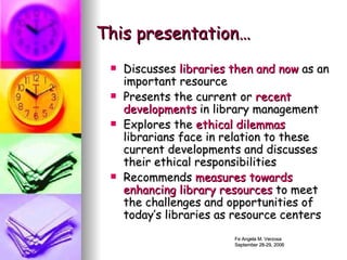 The Library Then and Now: Its Importance and Relevance to the Present ...