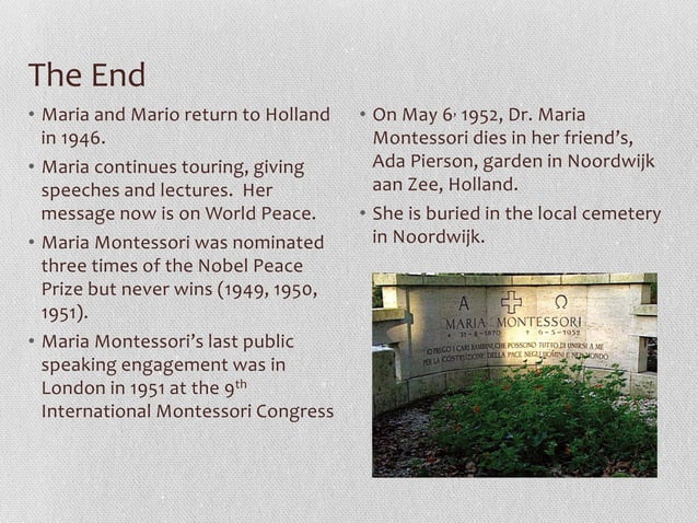 The life and legacy of Maria Montessori by Daniel Clifford | PPT