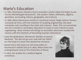 The life and legacy of Maria Montessori by Daniel Clifford | PPT