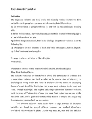 The Linguistic Variables | PDF