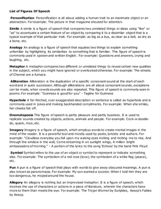 List of Figure of Speech | DOCX