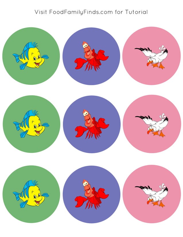 The little-mermaid-birthday-party-favor-box-cutouts | PDF