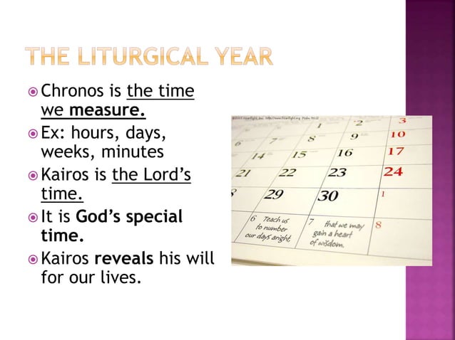 Introduction to Liturgical Year of the Church | PPT