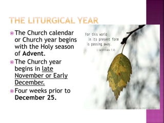 Introduction to Liturgical Year of the Church | PPT