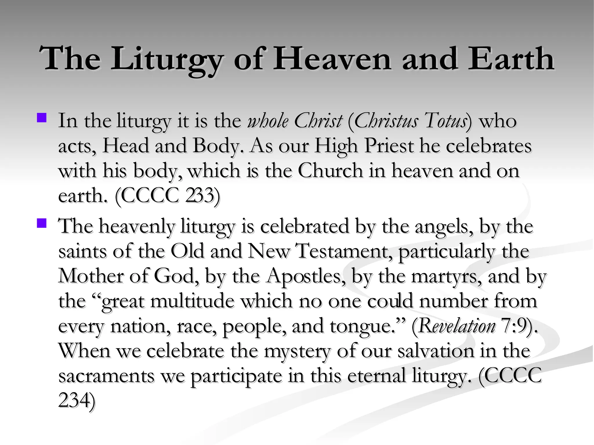 The Liturgy | PPT