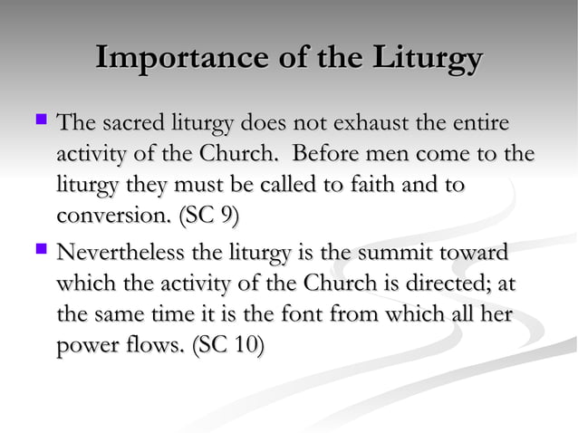 The Liturgy | PPT | Christianity | Religion & Spirituality