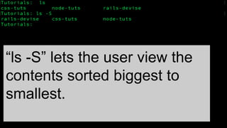 Command Line Tutorial: The "ls" Command In-Depth. | PPT