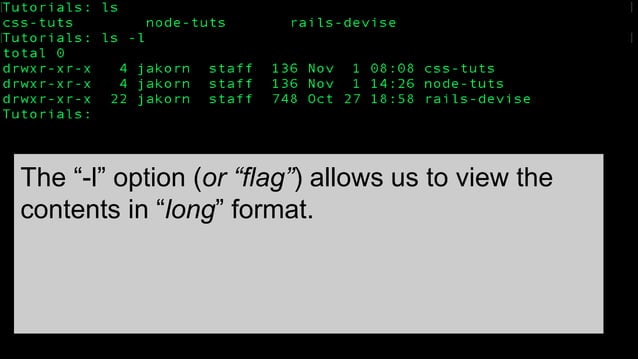Command Line Tutorial: The "ls" Command In-Depth. | PPT