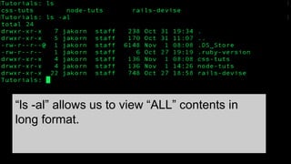 Command Line Tutorial: The "ls" Command In-Depth. | PPT