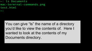 Command Line Tutorial: The "ls" Command In-Depth. | PPT