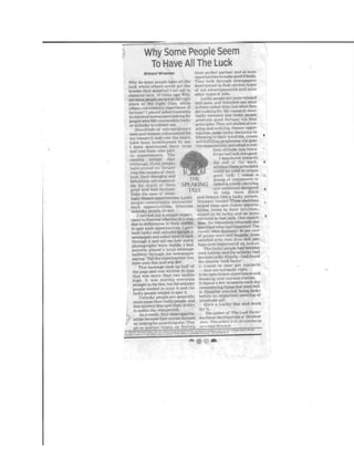 The Luck Factor | DOCX