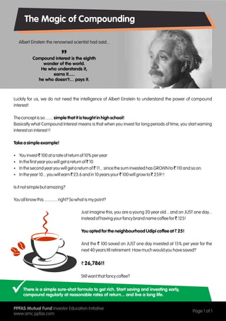 The magic of compounding - Investment Lesson | PDF