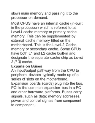 The major-motherboard-components-and-their-functions | PDF