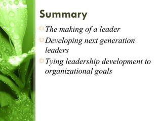 Making of a Leader. | PPT