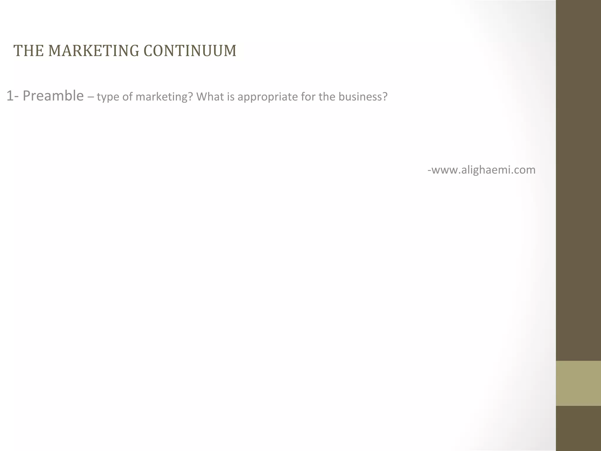 The marketing-continuum | PPT