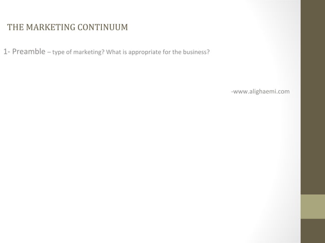 The marketing-continuum | PPT