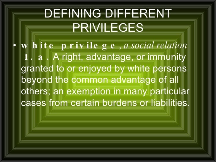 Privilege and Diversity