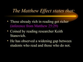 The Matthew Effects By Tamar | PPS