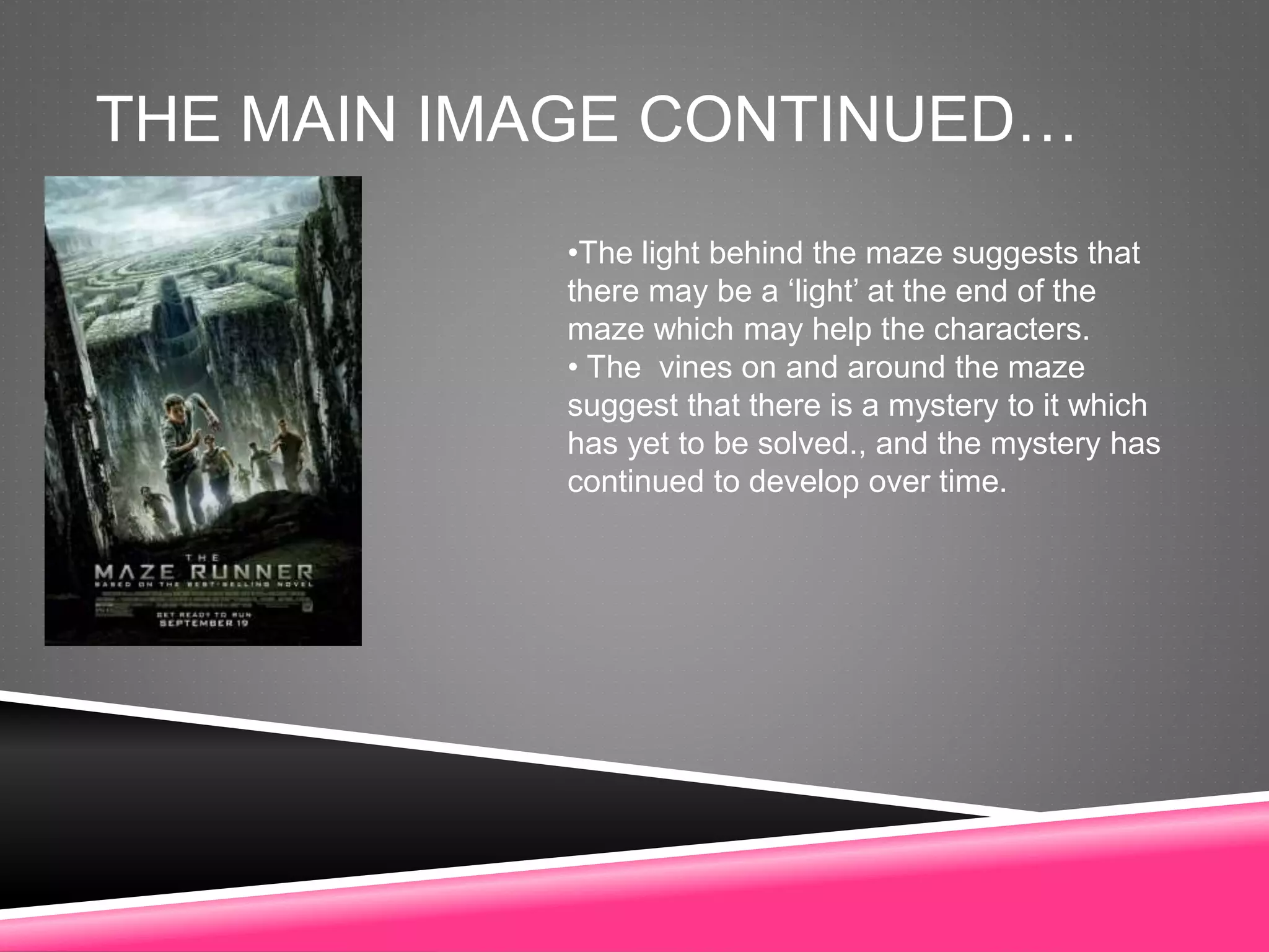 The maze runner poster analysis | PPTX