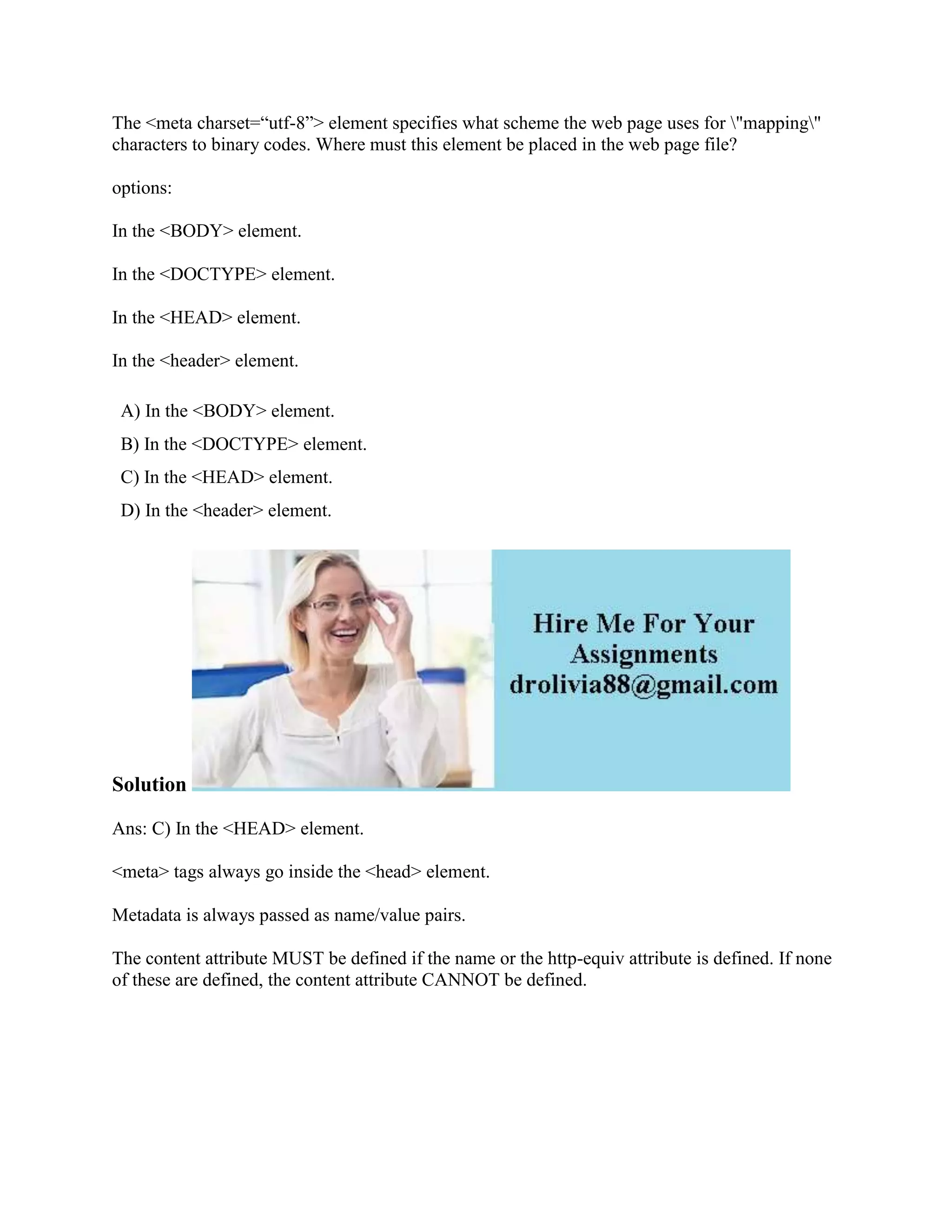 The -meta charset-utf-8- element specifies what scheme the web page us.docx