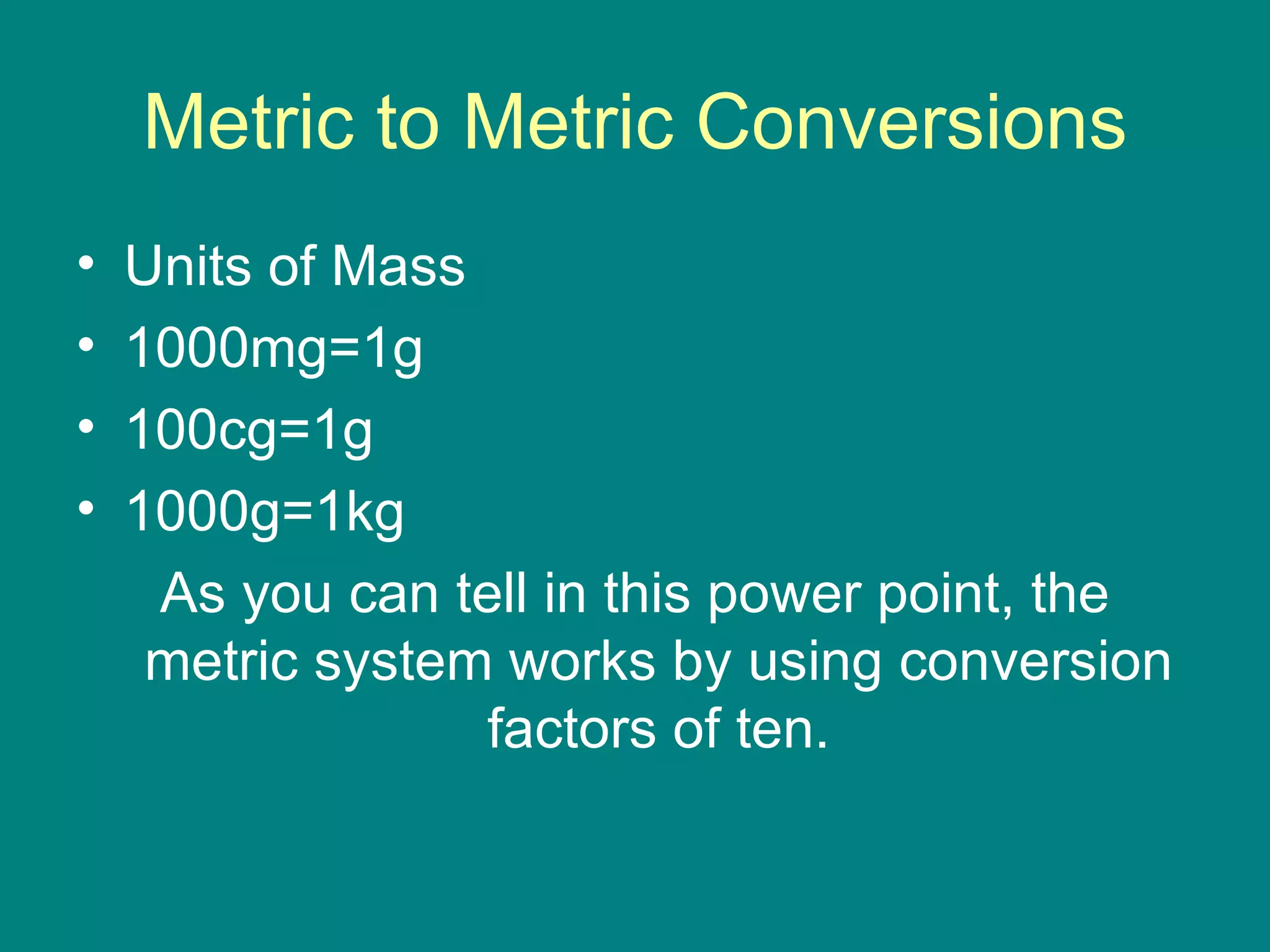 The Metric System | PPT