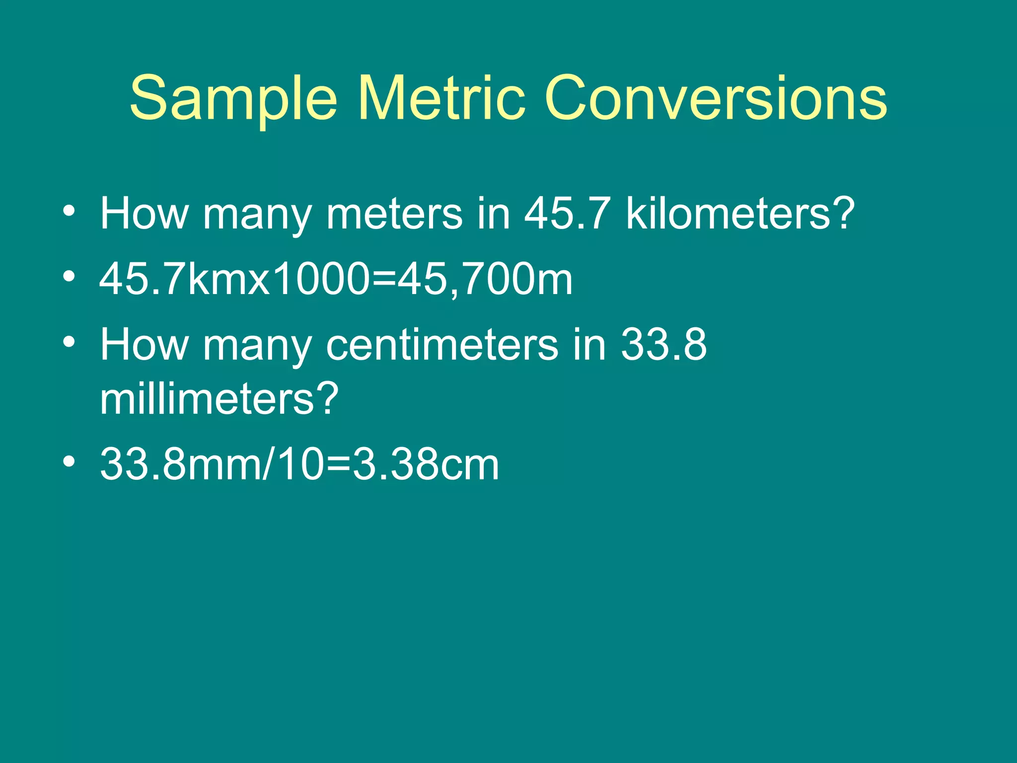 The Metric System | PPT