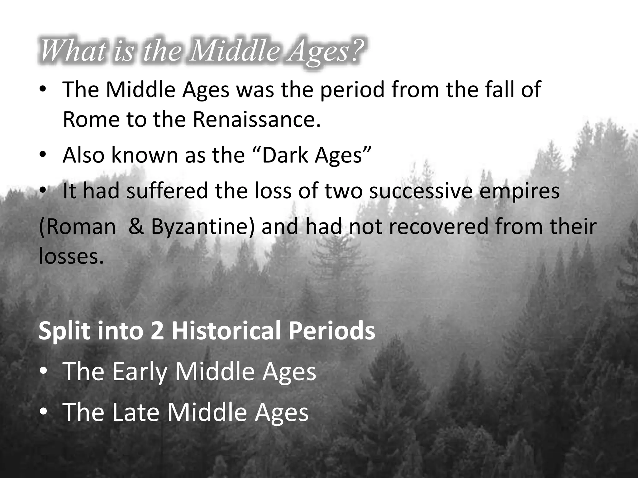 The Middle Ages | PPTX