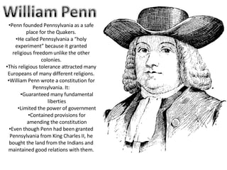 The Middle Colonies Project | PPT