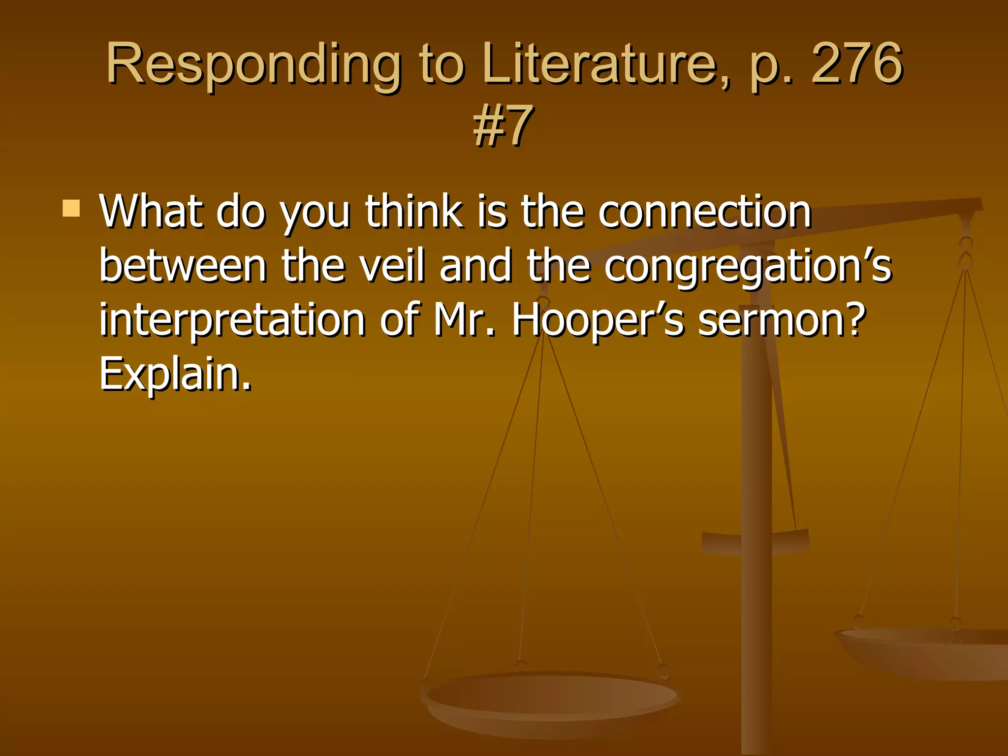 The Ministers Black Veil | PPT